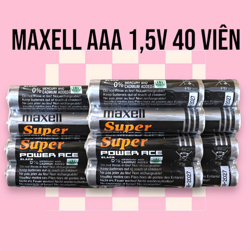 Pin Maxel 3A (AAA) Chính Hãng 40vien | Shopee Việt Nam