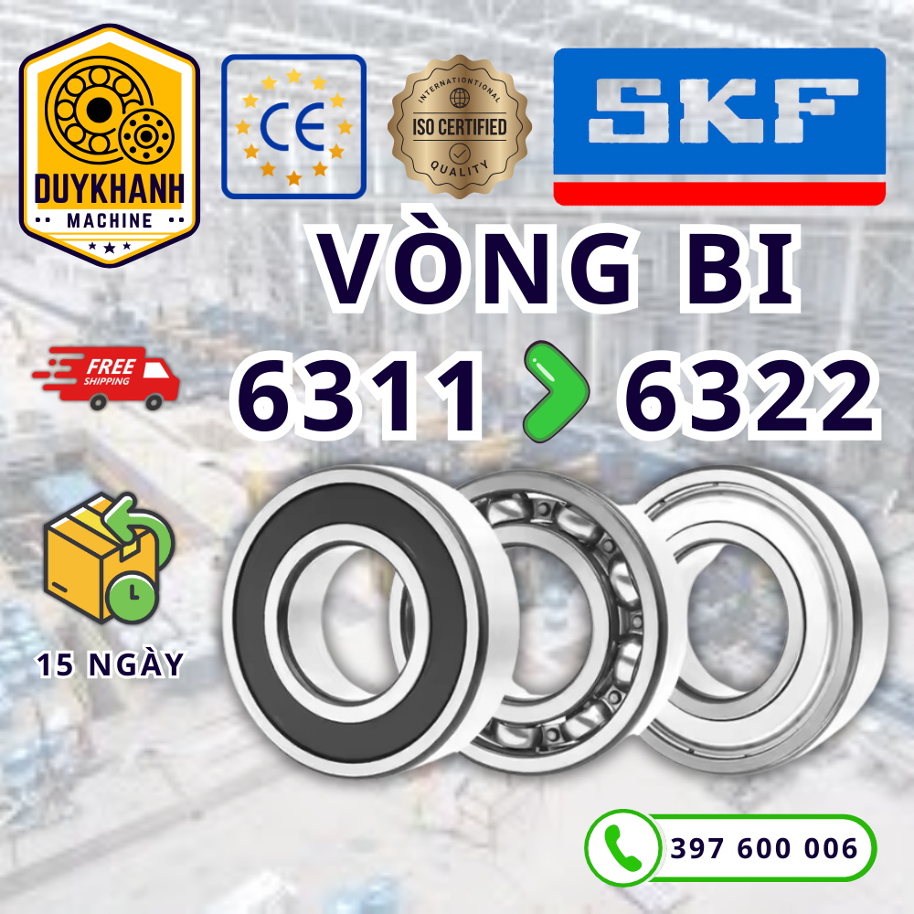 Vòng bi rãnh sâu, bạc đạn động cơ, ổ bi SKF 6313, 6314, 6315, 6316, 6317, 6318, 6319, 6320, 6321 ...