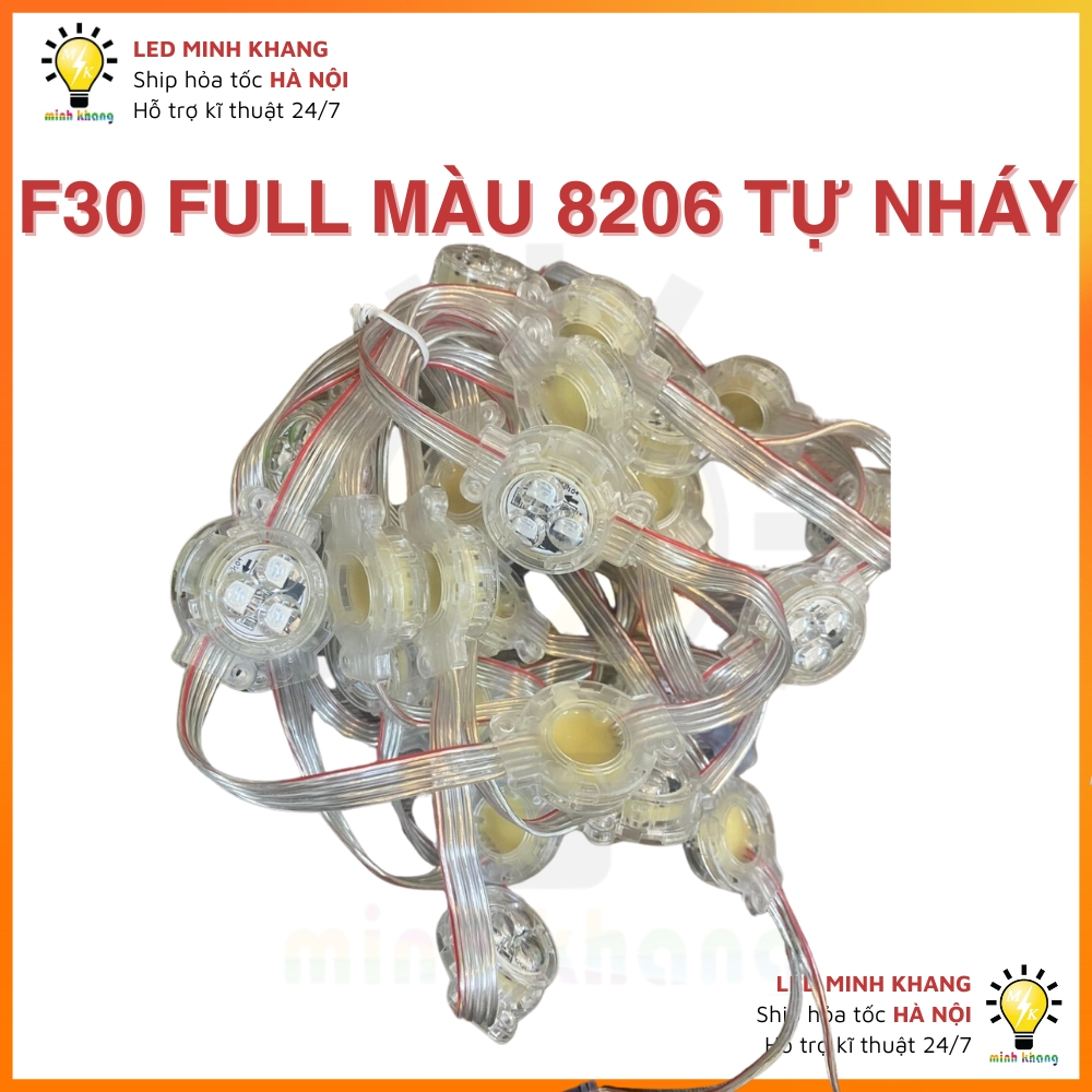 led full f30 ic 8206, 1903, 1935, 1908.... trang trí tòa nhà, Viền biển hiệu [1 dây 30 bóng ...