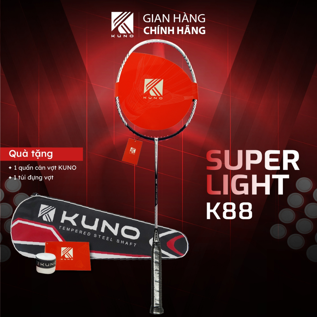 Vợt cầu lông KUNO Super Light K88 công thủ toàn diện, trọng lượng 6U ...