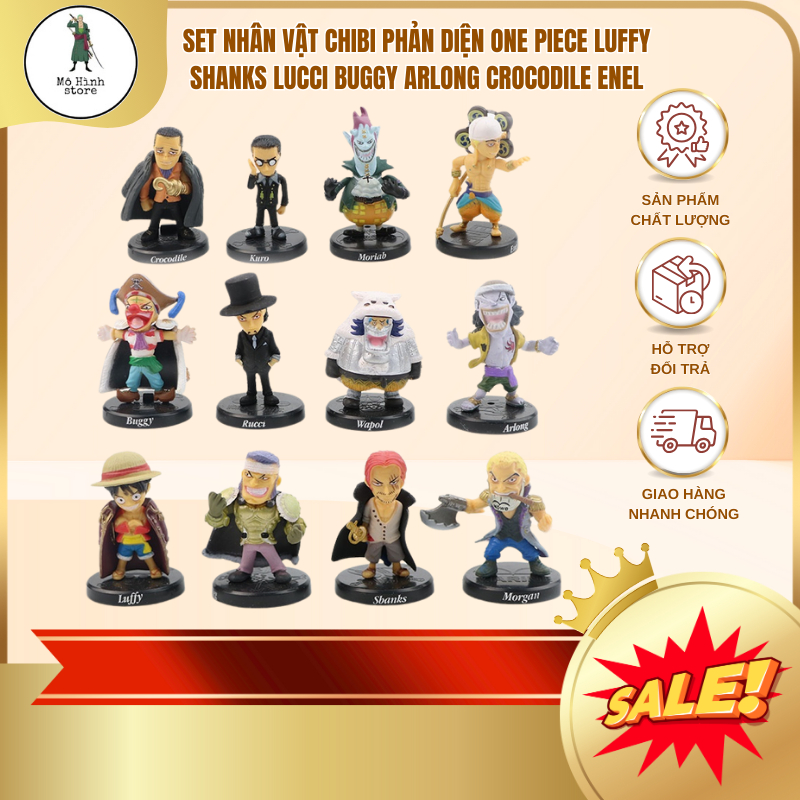 [Bán lẻ] Set nhân vật chibi phản diện One piece luffy shanks lucci ...