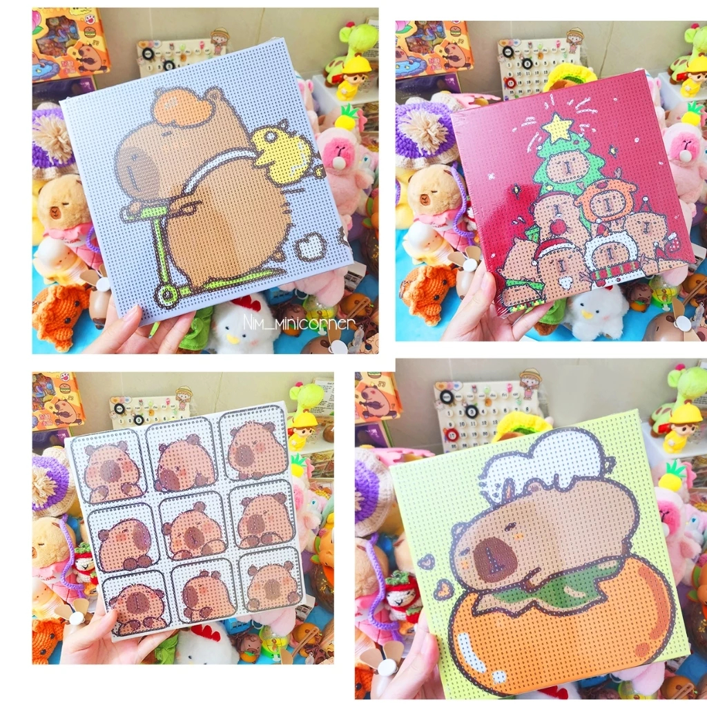 [Size 20*20 Cm] Tranh Đính Đá Capybara, Baby Three, Labubu Combo KÈM ...