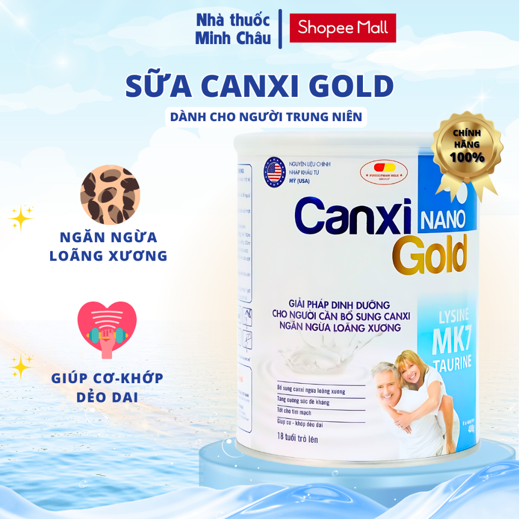 Sữa Bột CanXi Nano Gold Hộp 400 Gram Bổ sung Canxi-Hỗ Trợ Xương Khớp Japa Kids | Shopee Việt Nam