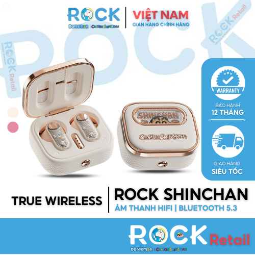 Tai Nghe Bluetooth TWS Rockspace Crayon Shin Retro Series, Kháng Nước ...
