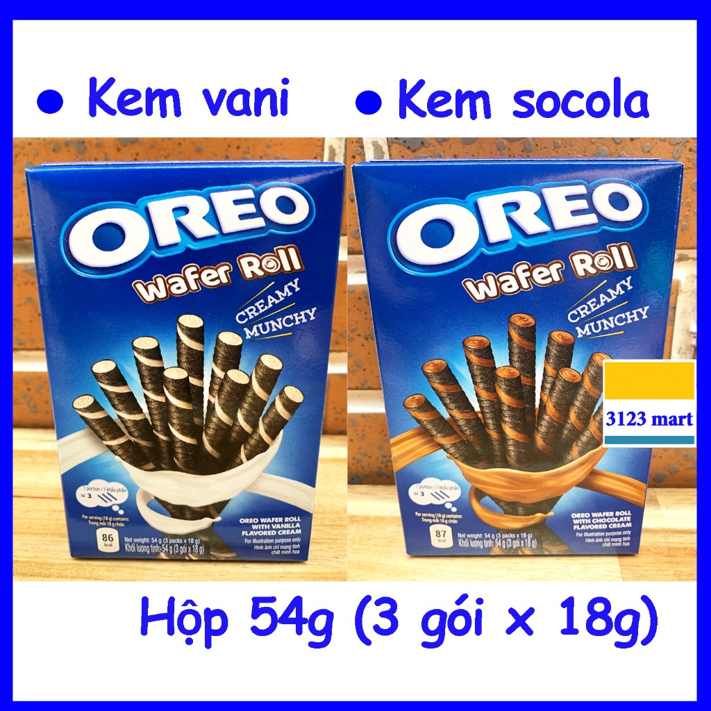 (hsd 12/2025 -> 01/2026)) Bánh quế OREO vani socola hộp 54g | Shopee ...