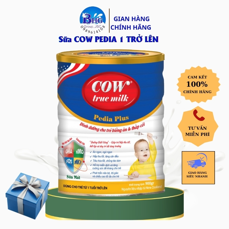 Sữa Cow True Milk Pedia Plus 900G - Dành Cho Trẻ Biếng Ăn và Thấp Còi ...