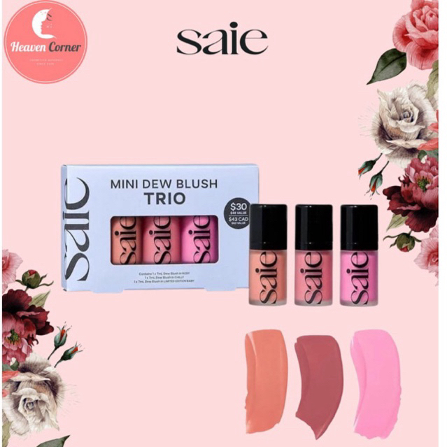Má Hồng Kem Saie Mini Dew Blush Trio Set 3 x 7ml | Shopee Việt Nam