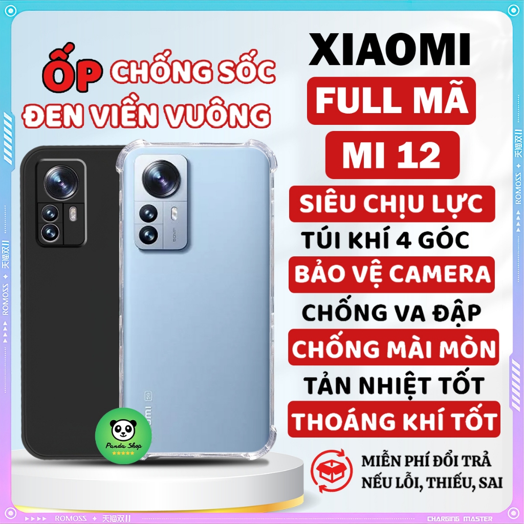 Ốp lưng Xiaomi MI 12, 12X,12s Pro, 12s ultra,12T Bảo Vệ Cam,Chống Sốc ...