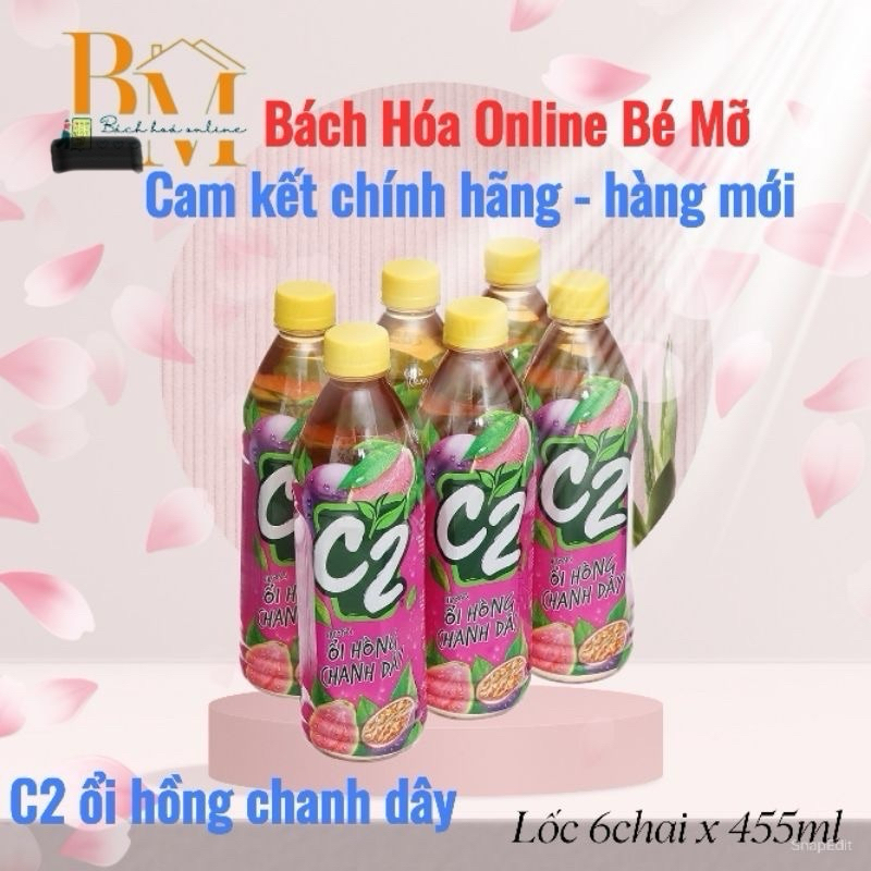 Lốc 6 Chai Trà Xanh C2 Ổi Hồng Chanh Dây 455ml | Shopee Việt Nam