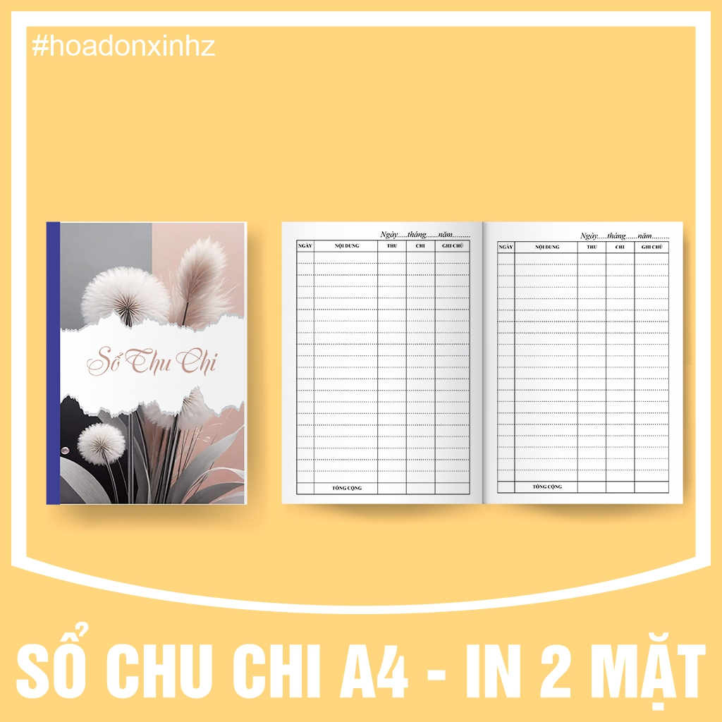 SỔ THU CHI A4 - IN 2 MẶT - KÍCH THƯỚC A4 - 100 TỜ / QUYỂN | Shopee Việt Nam