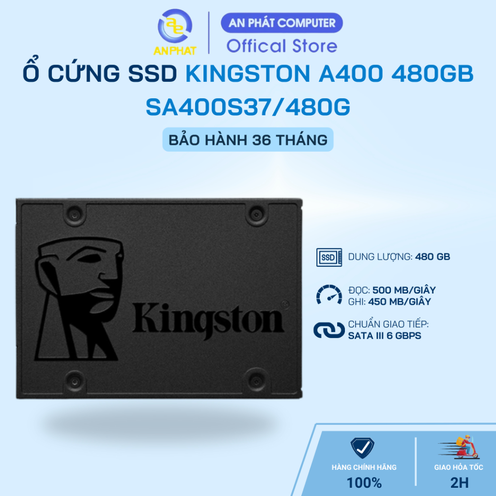 Ổ cứng SSD Kingston A400 120GB SA400S37/120G/240G/480G - Bảo Hành Chính Hãng 36 Tháng | Shopee ...