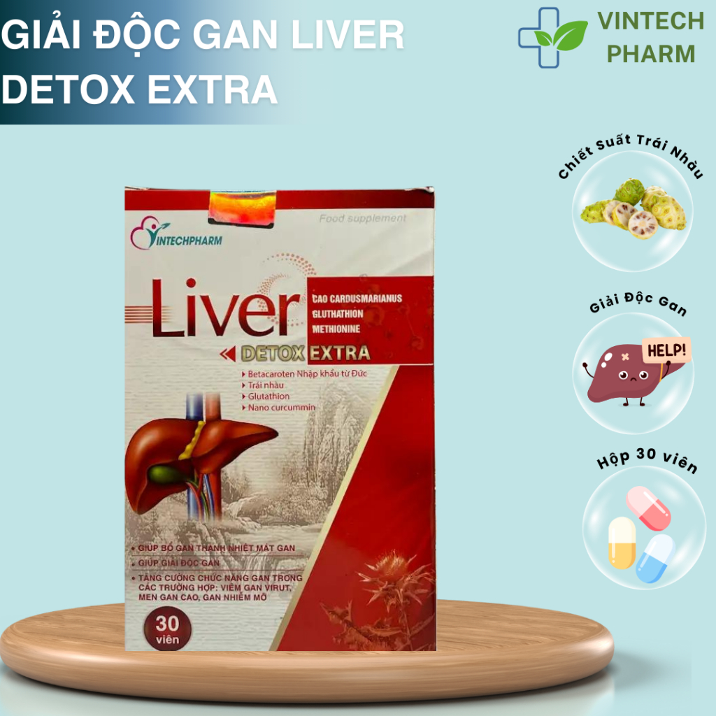 Viên uống Giải Độc Gan Liver Detox Extra Tăng Cường Chức Năng Gan Hộp ...