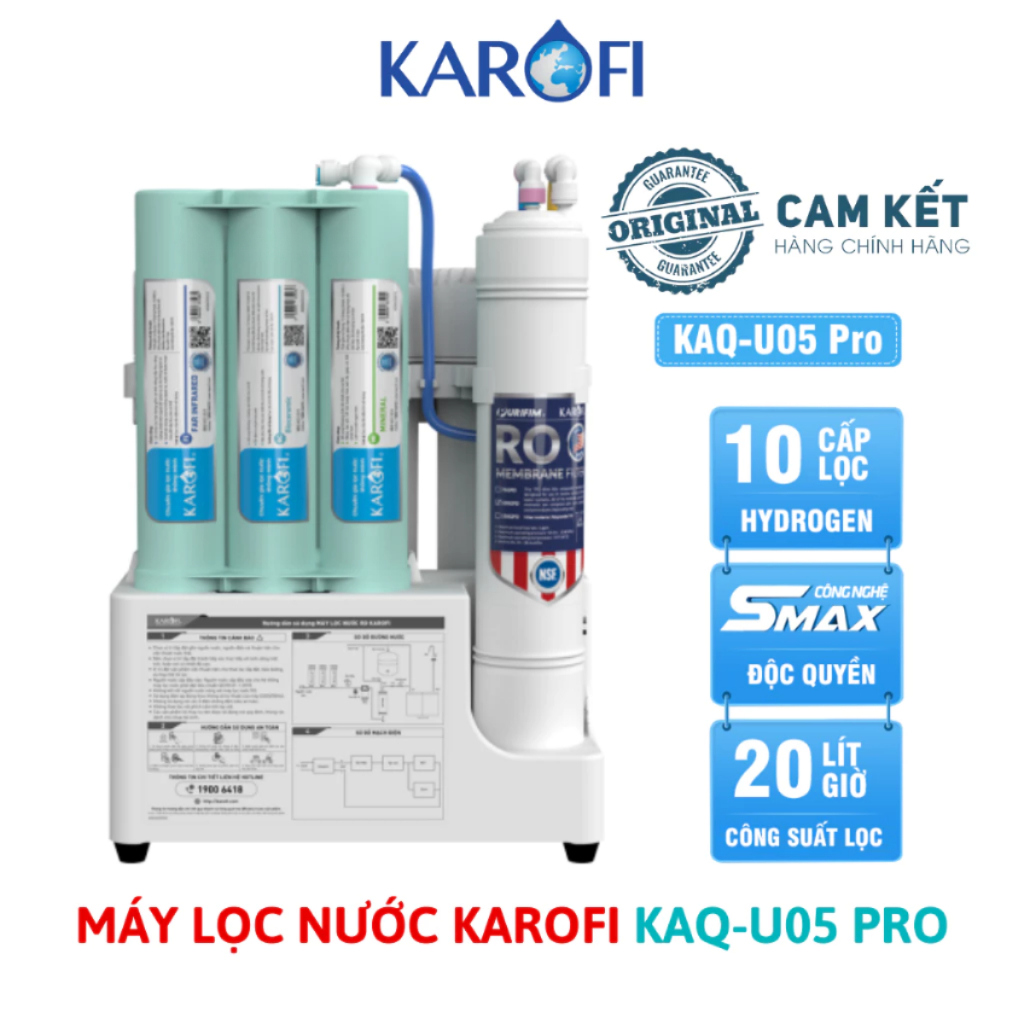 Máy Lọc Nước Karofi KAQ-U05 Pro Để Gầm Bếp, Mẫu Mới Nhất Đầy Đủ Phụ ...