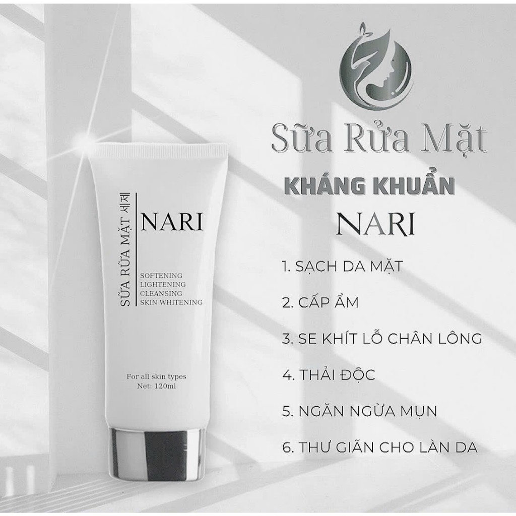 Sữa rửa mặt cao cấp chính hãng Nari giúp da căng bóng mịn mạng sạch sâu ...