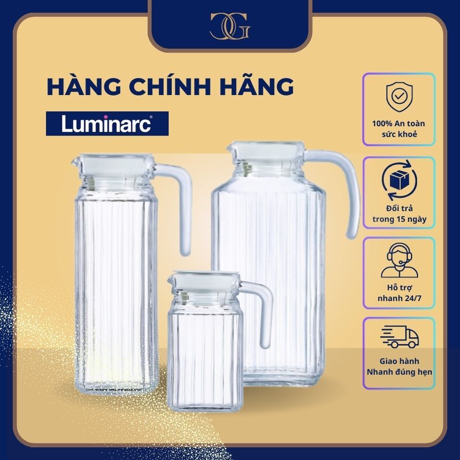 Bình đựng nước thuỷ tinh Luminarc Quadro | Hàng chính hãng | Shopee ...