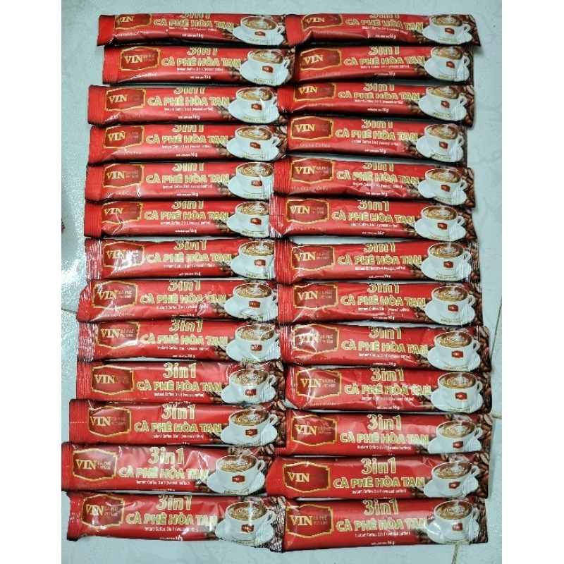 [COMBO 50 GÓI CÀ PHÊ] Vin Cà Phê Hòa Tan 3in1 16gr - Date T7/2027 ...
