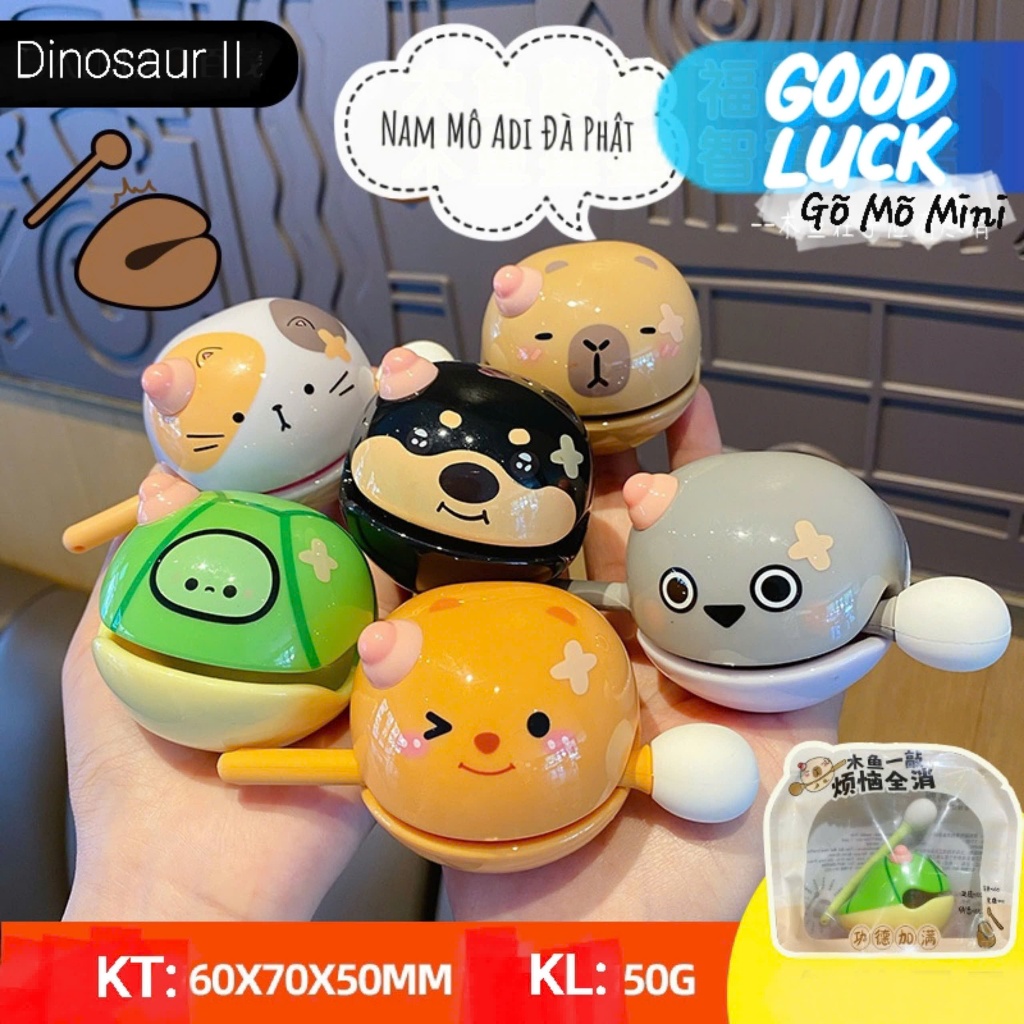 Gõ mõ mini, Gõ mõ tụng kinh, đồ chơi gõ mõ, động vật đáng yêu giúp giảm ...