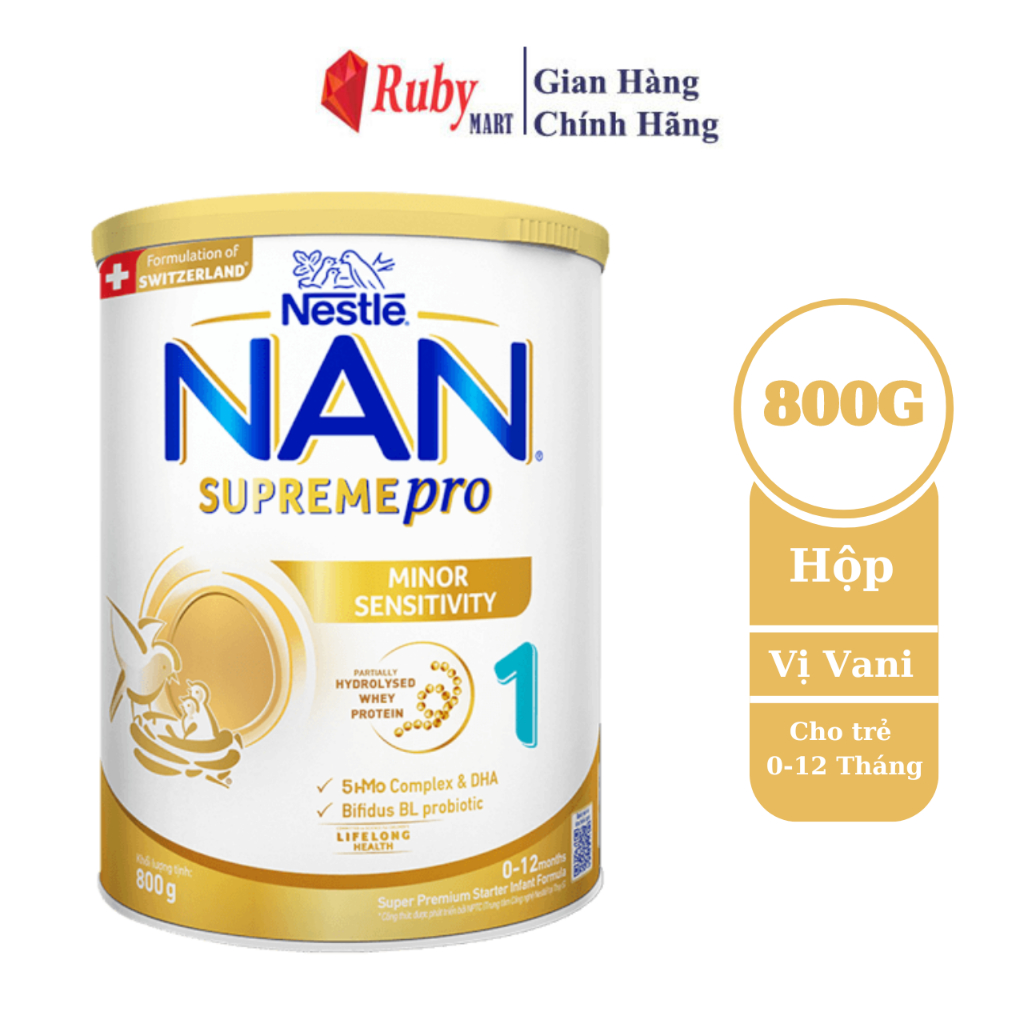 Sữa Bột Nestlé NAN SupremePro 1 lon 800g với 5HMO & đạm Gentle Optipro | Shopee Việt Nam