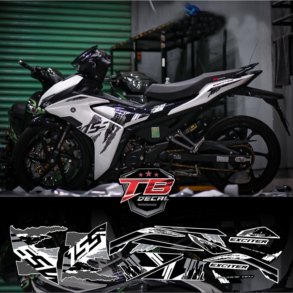 Tem Exciter 155 Trắng Đen Mẫu Zin MSX1210 | Shopee Việt Nam
