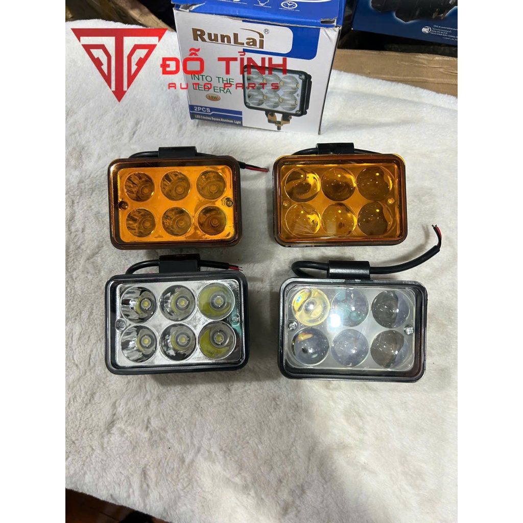 Đèn Led tăng sáng 6 bóng RUNLAI. Đèn trợ sáng ô tô giá 1 cái. | Shopee ...