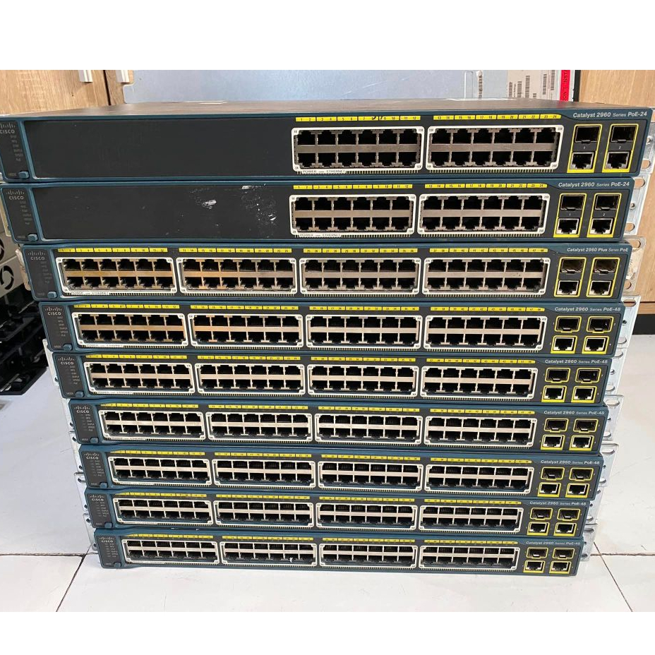 Switch Cisco SW-C2960PST-L (48Port PoE 100m + 2Port FSP 1G) | Shopee ...
