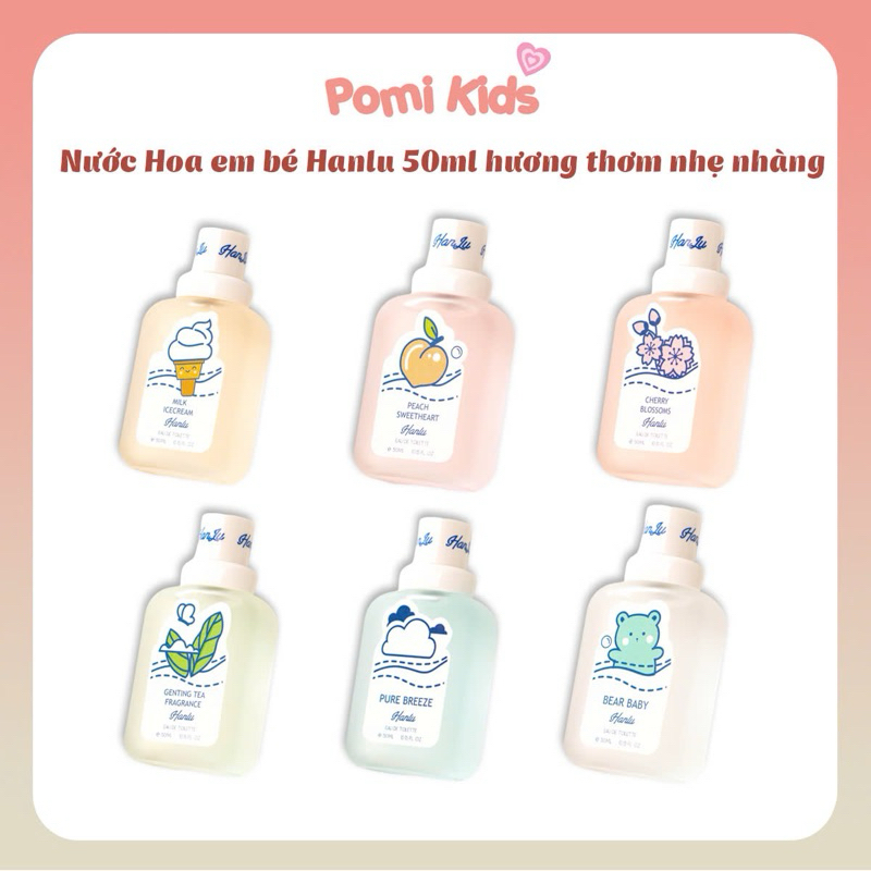 Nước Hoa em bé Hanlu 50ml hương thơm Trái Cây nhẹ nhàng, tránh muỗi đốt ...