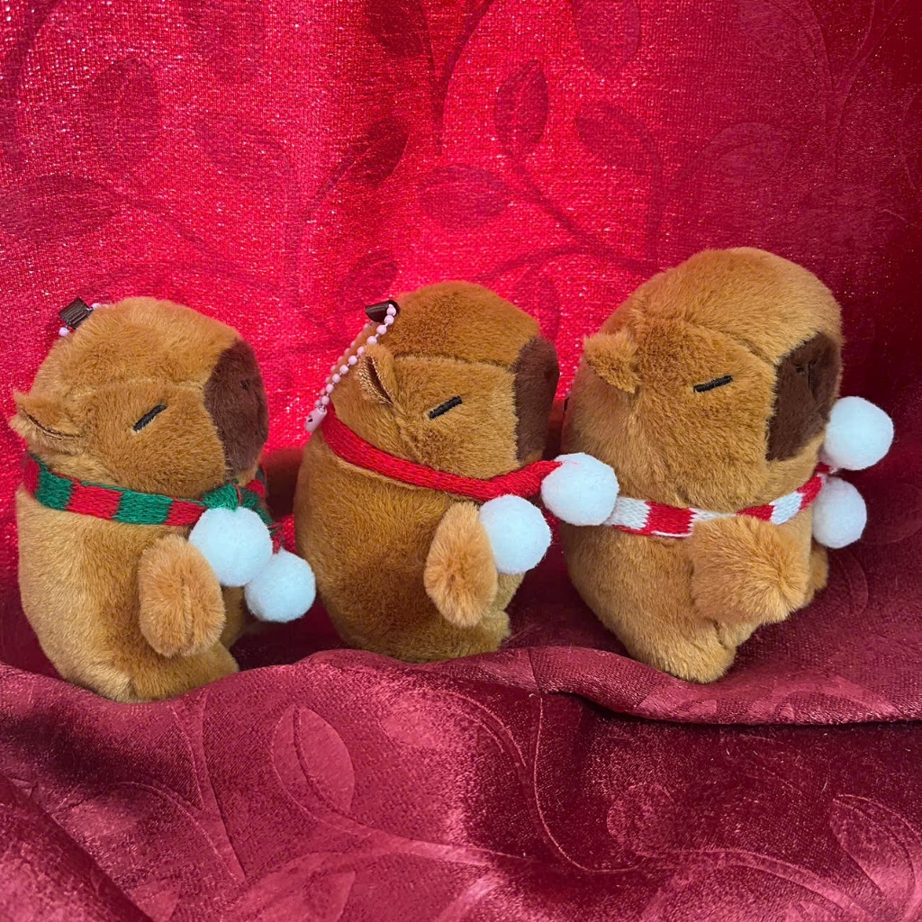 Móc Khóa Gấu Bông Capybara , capybara noel , móc khóa gấu bông ú nụ ...
