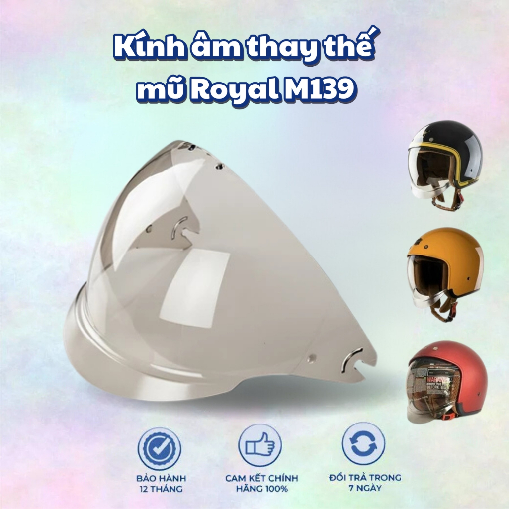 Kính Royal M139 cao cấp kính âm rời thay thế cho mũ bảo hiểm Royal M139 chính hãng | Shopee Việt Nam