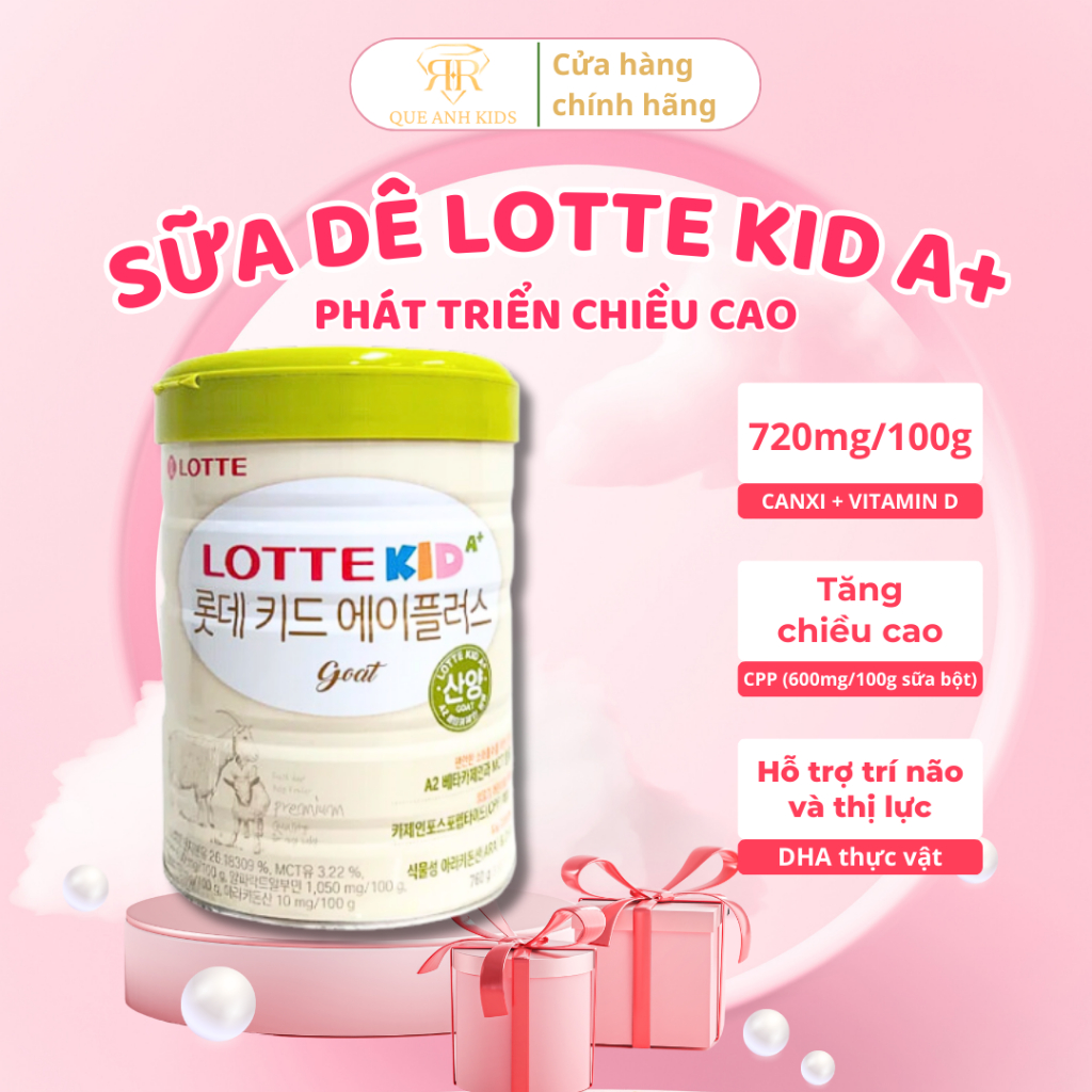 Sữa Dê Lotte Kid A+ Bổ Sung Canxi Giúp Phát Triển Chiều Cao - Lon 760g ...