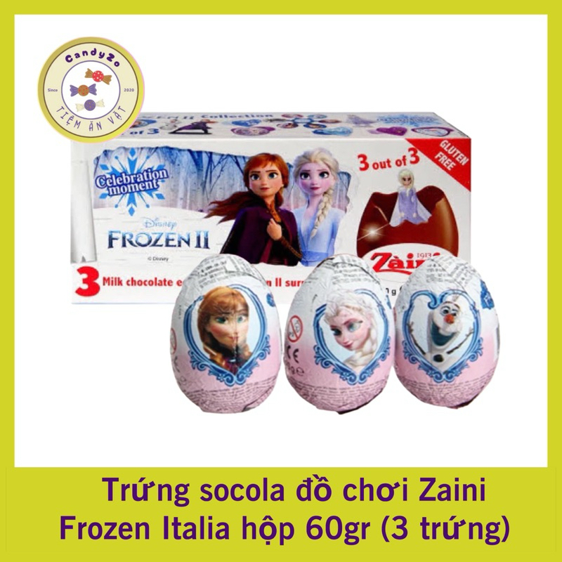 Trứng socola đồ chơi Zaini Frozen Italia hộp 60gr (3 trứng) | Shopee ...