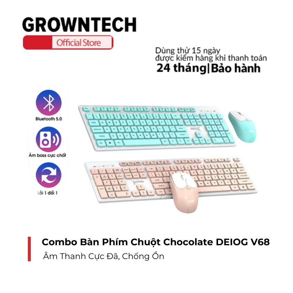 Combo Bàn Phím Chuột Chocolate DEIOG V68 Wireless Không Dây Chính Hãng ...