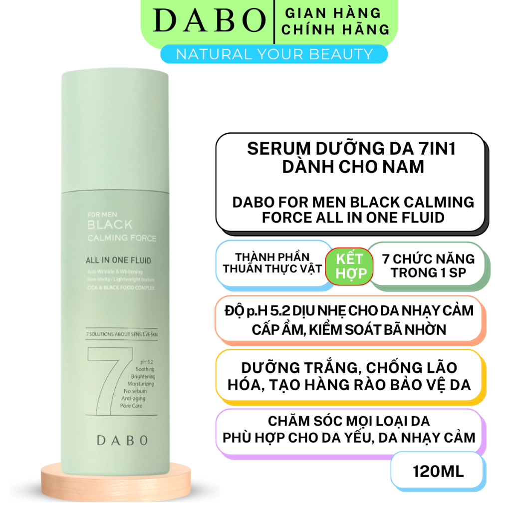 [FOR MEN] Serum 7IN1 dưỡng da dành cho nam - DABO FOR MEN BLACK CALMING ...