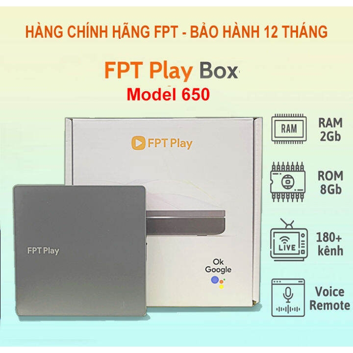 FPT Play Box 2023 Model 650 - Android ATV 11 - Điều Khiển Bằng Giọng ...