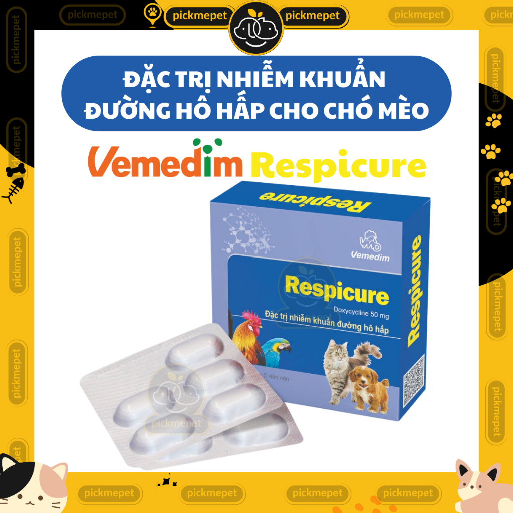 Respicure Vemedim - Trị Các Nhiễm Khuẩn Đường Hô Hấp cho Chó, Mèo ...