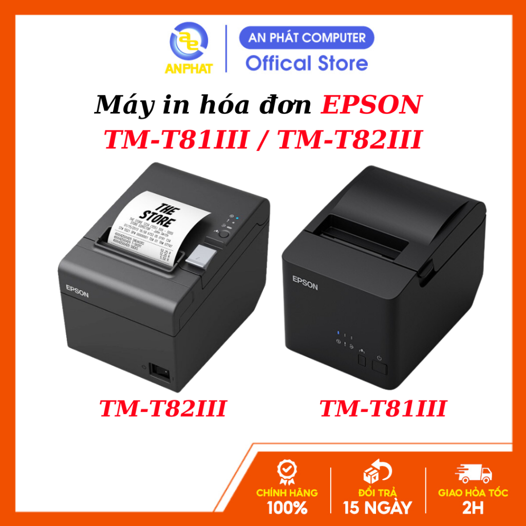Máy in hóa đơn Epson TM-T82III / TM-T81III (In nhiệt, khổ tối đa 80mm, USB + LAN) | Shopee Việt Nam