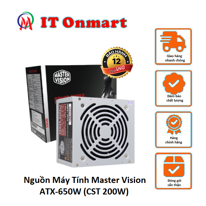 Nguồn máy vi tính Master Vision ATX 650W VSP Bảo hành 12 tháng | Shopee Việt Nam