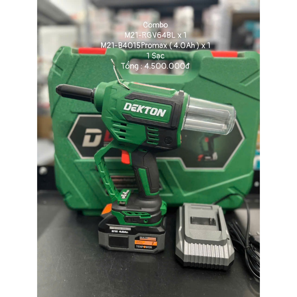 Máy Rút Rivet Dùng Pin 21V M21 DEKTON (M21-RGV64BL) Motor Không Chổi ...
