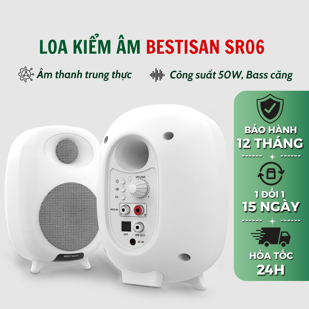 Loa kiểm âm BESTISAN SR06 Công suất 50W đa dạng cổng kết nối. Điều chỉnh âm thanh chuyên nghiệp ...