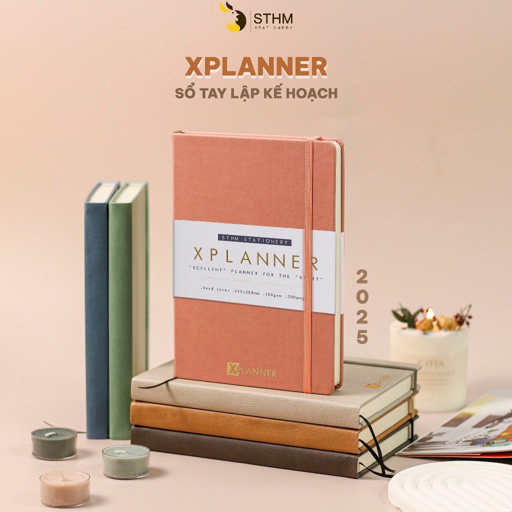 Sổ Planner 2026 | XPLANNER - Sổ lập kế hoạch cả năm, bìa da PU, 192 ...