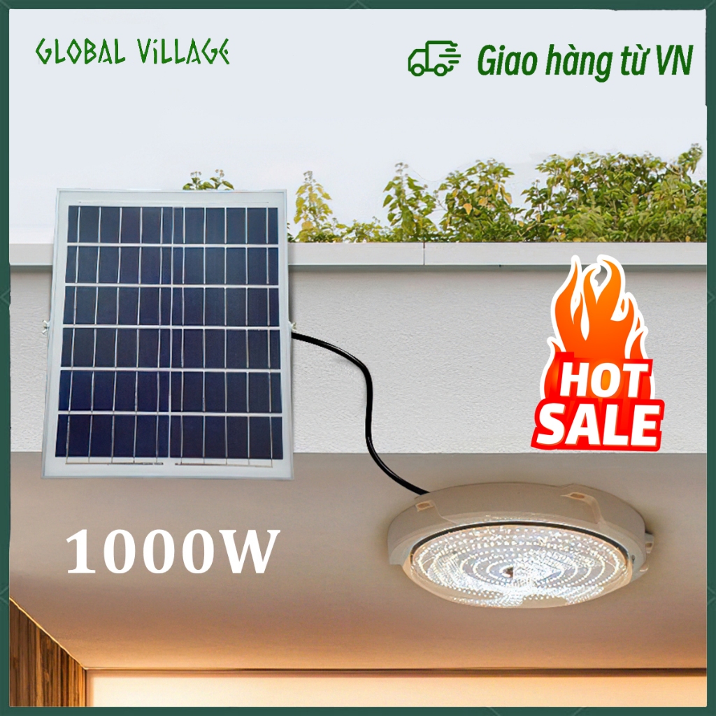 Đèn năng lượng mặt trời Đèn trần năng lượng 3 Màu Đèn năng lượng mặt trời trong nhà 100W 300W ...