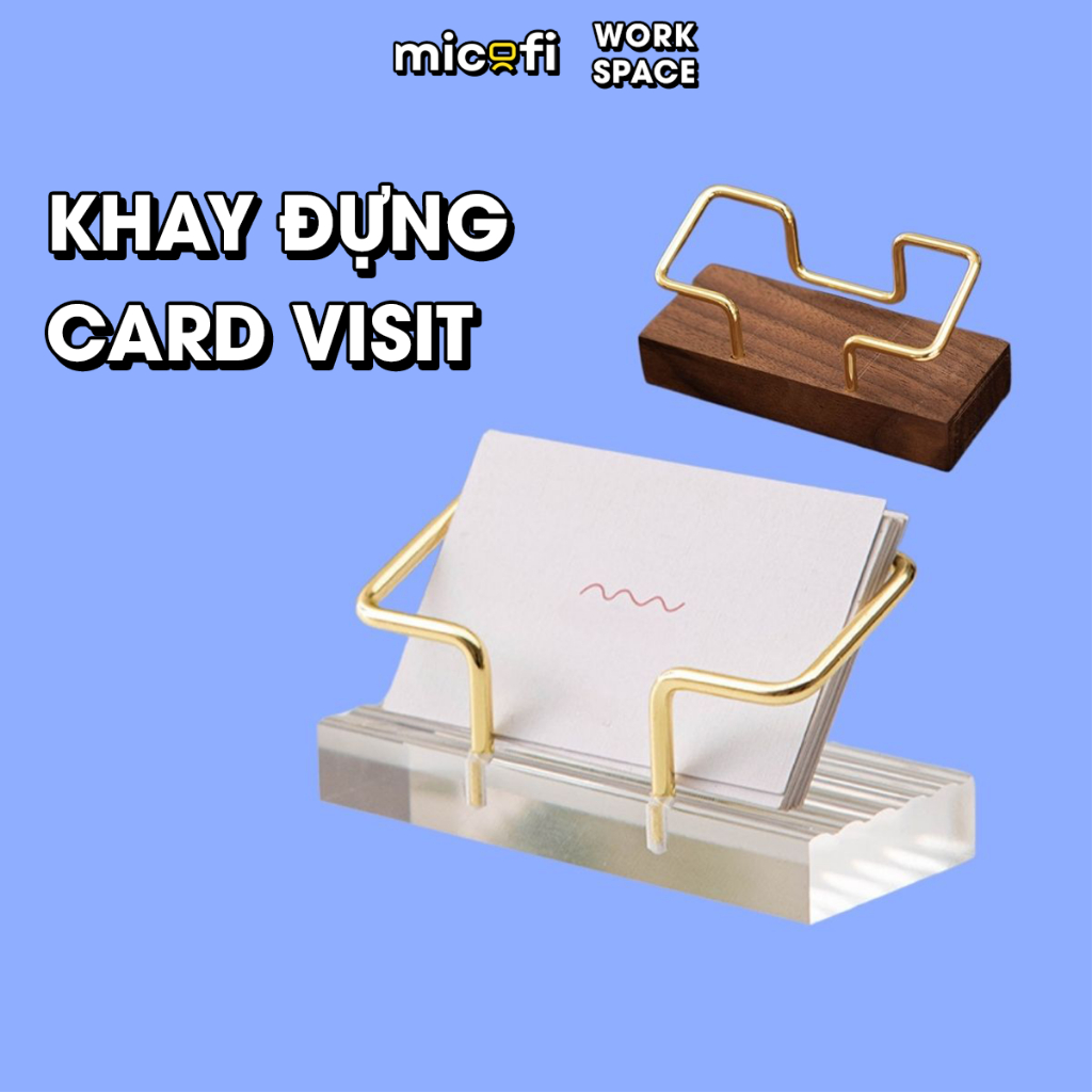 Khay Gỗ Đựng Card Micofi, Khay Trong Suốt Đựng Thẻ Tên, Danh Thiếp, Hộp ...