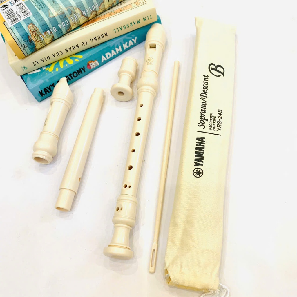 Sáo recorder soprano Yamaha YRS-24B, sáo kiểu B tone C cho học sinh phổ ...