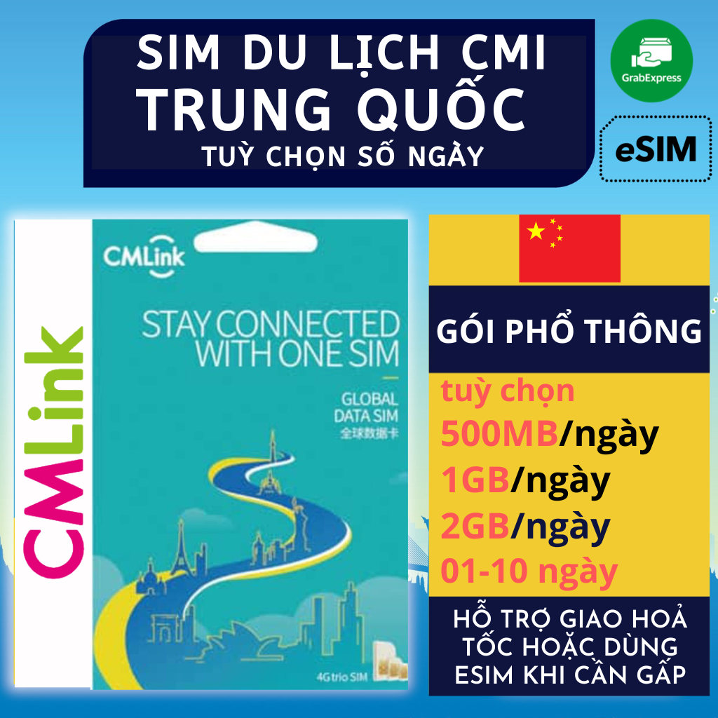 Sim du lịch Trung Quốc không giới hạn Internet không chặn FB GG ...