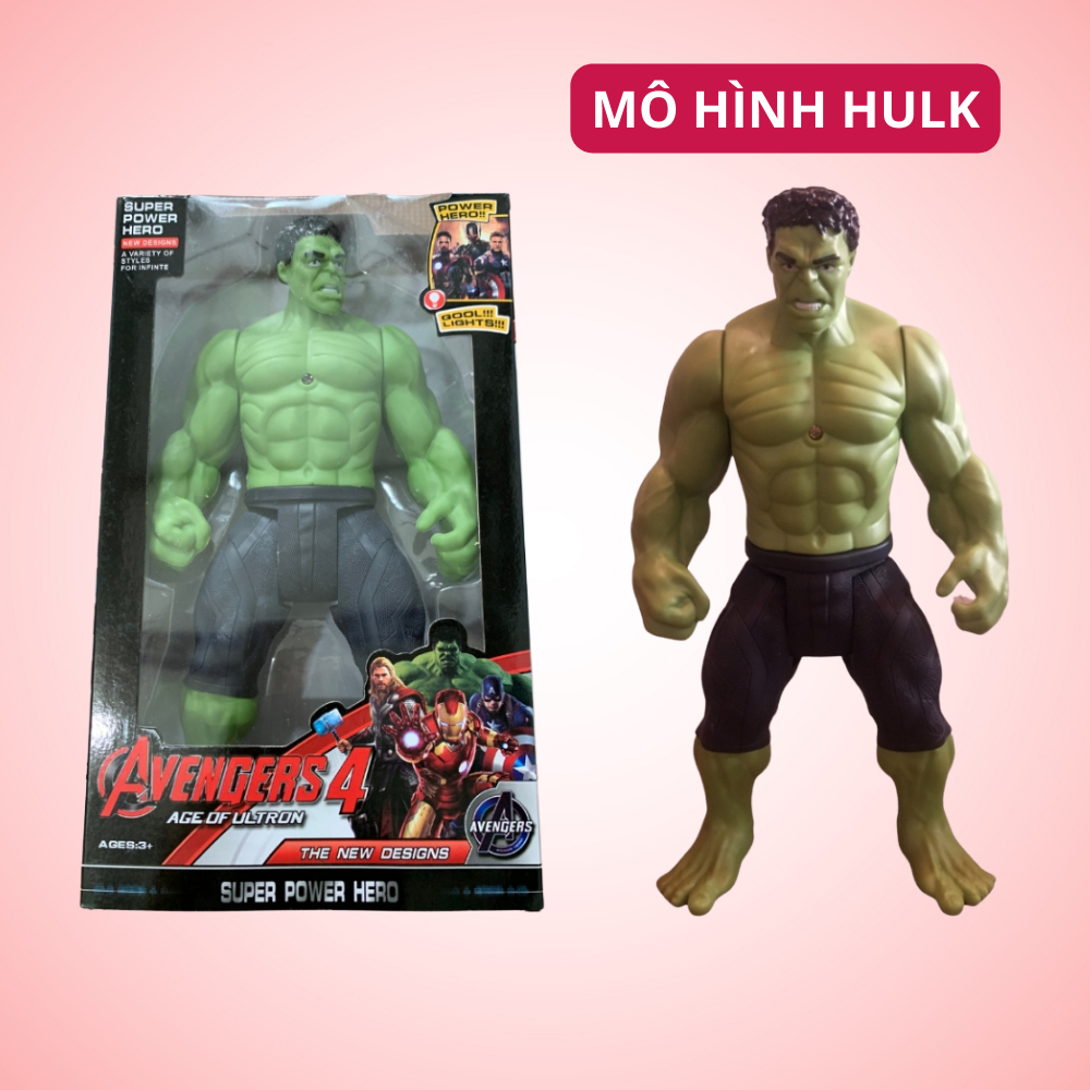 Mô hình đồ chơi hulk mô hình khổng lồ xanh siêu nhân cao 27cm có đèn ...