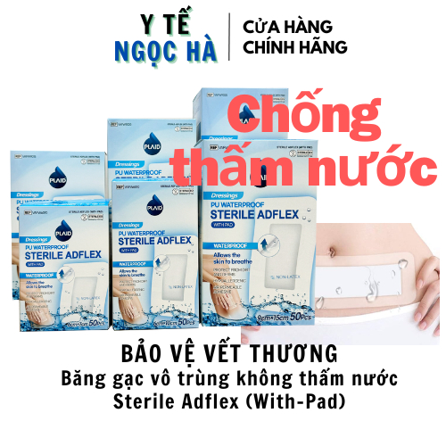 Băng gạc vô trùng không thấm nước Sterile Adflex (With-Pad)- Băng không thấm nước bảo vệ vết ...