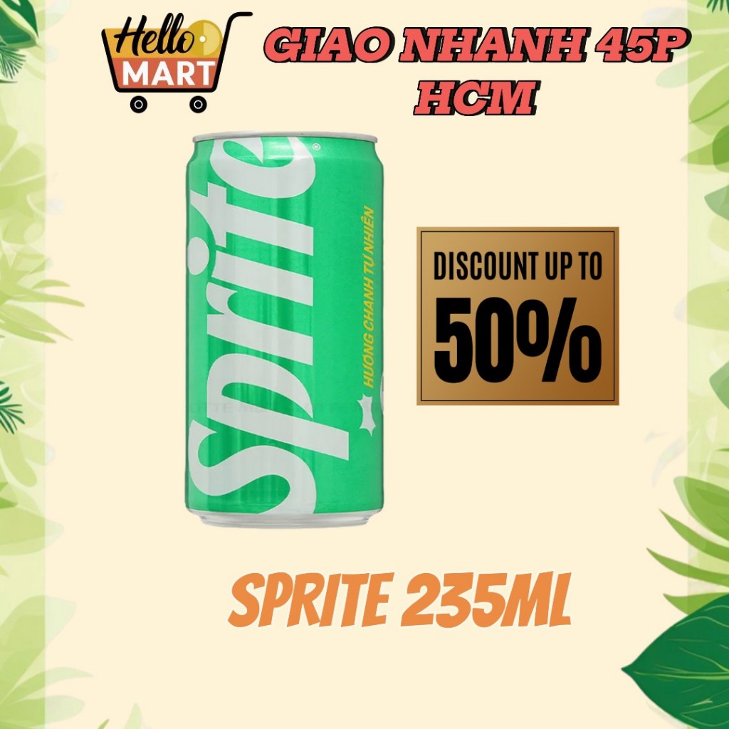 [Hỏa tốc] - Sprite lon 235ml - Giảm giá sốc | Shopee Việt Nam