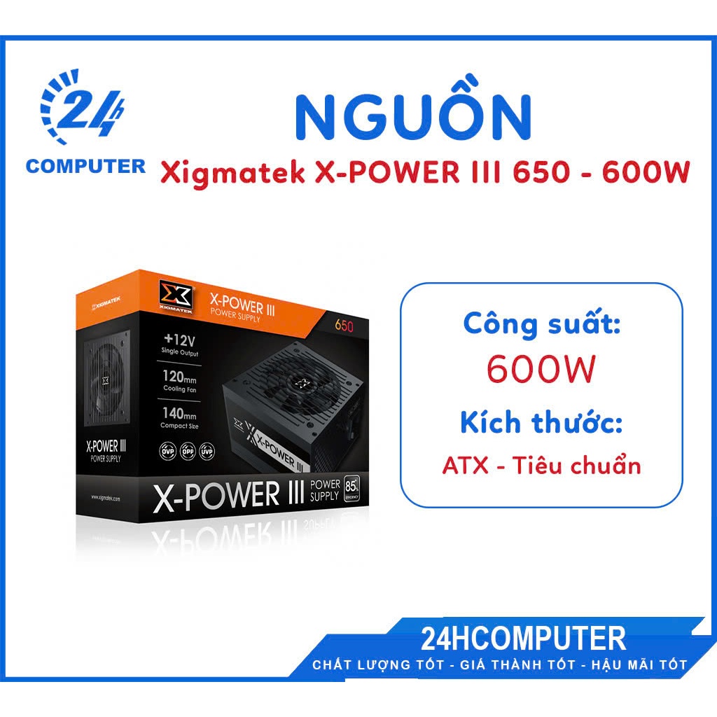 Nguồn máy tính Xigmatek X-POWER III 650 - 600W | Shopee Việt Nam