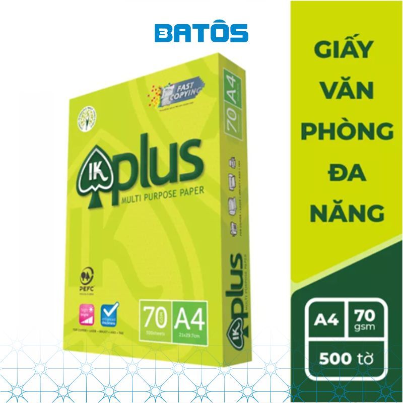 [Có VAT- 1 Ream] Giấy in A4 IK Plus 70gsm, nhập khẩu từ Indonesia ...
