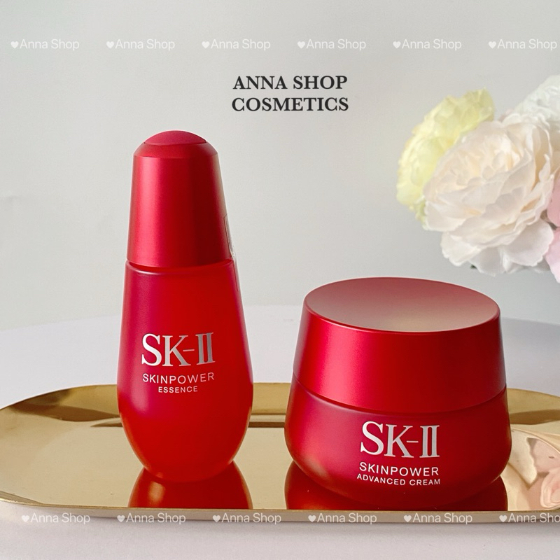 Set Chống Lão Hóa SK-II Serum SKinpower Essence 50ml Và Kem Advanced Cream 80g, chính hãng Nhật ...