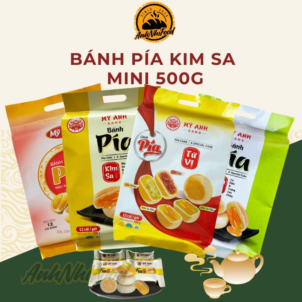 Bánh pía kim sa Mỹ Anh trứng muối tan chảy đủ vị bánh pía Sóc Trăng ...